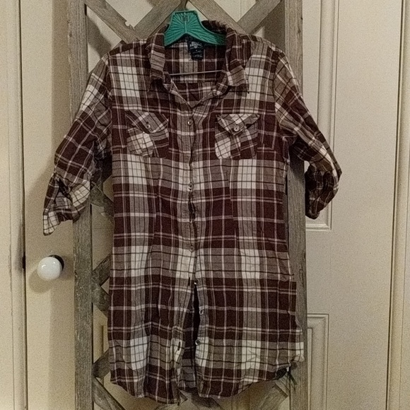 Blue Asphalt | Tops | Blue Asphalt 34 Sleeve Button Up Tunic Like New ...
